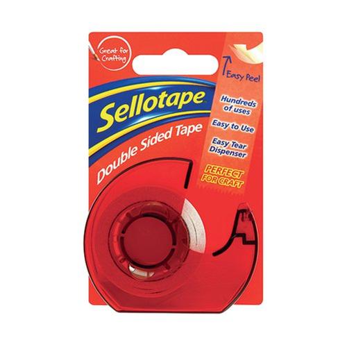 Sellotape Double Sided Tape 15mm x 5M Small Core with Dispenser | Workline