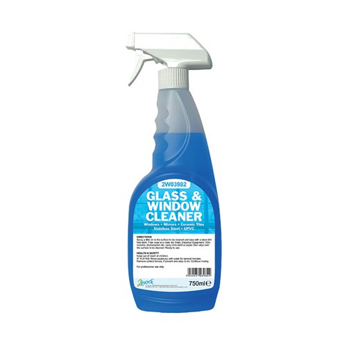 2 Work Glass Window Cleaner Trigger Bottles 750ml PK6 | Workline