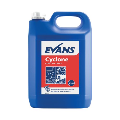 Evans Cyclone Extra Thick Bleach Detergent Perfumed 5L PK2 | Workline